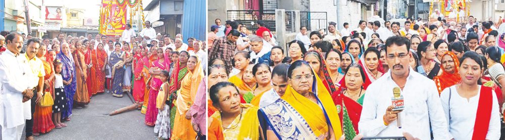 धूमधाम से निकली संत मां कर्मा देवी की शोभायात्रा - Mandal News